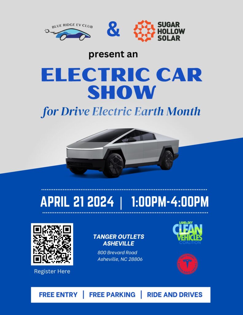 Asheville Drive Electric Earth Month EV Car Show – Land of Sky Clean ...