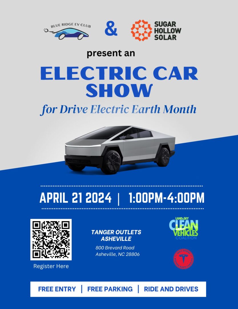 Asheville Drive Electric Earth Month EV Car Show – Land of Sky Clean ...